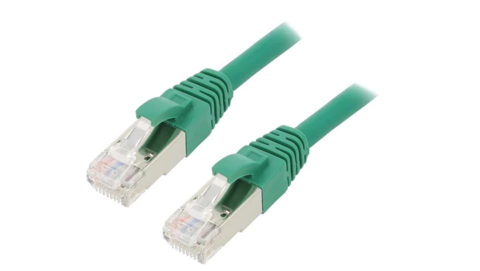 ETH-24441350 Patch cord ETHERLINE Cat.6a,S/FTP 6a linka Cu LSZH zielony ...