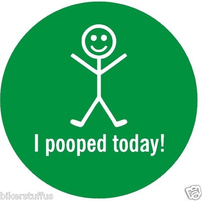 I POOPED TODAY! BUMPER STICKER GREEN WINDOW STICKER LAPTOP STICKER | eBay