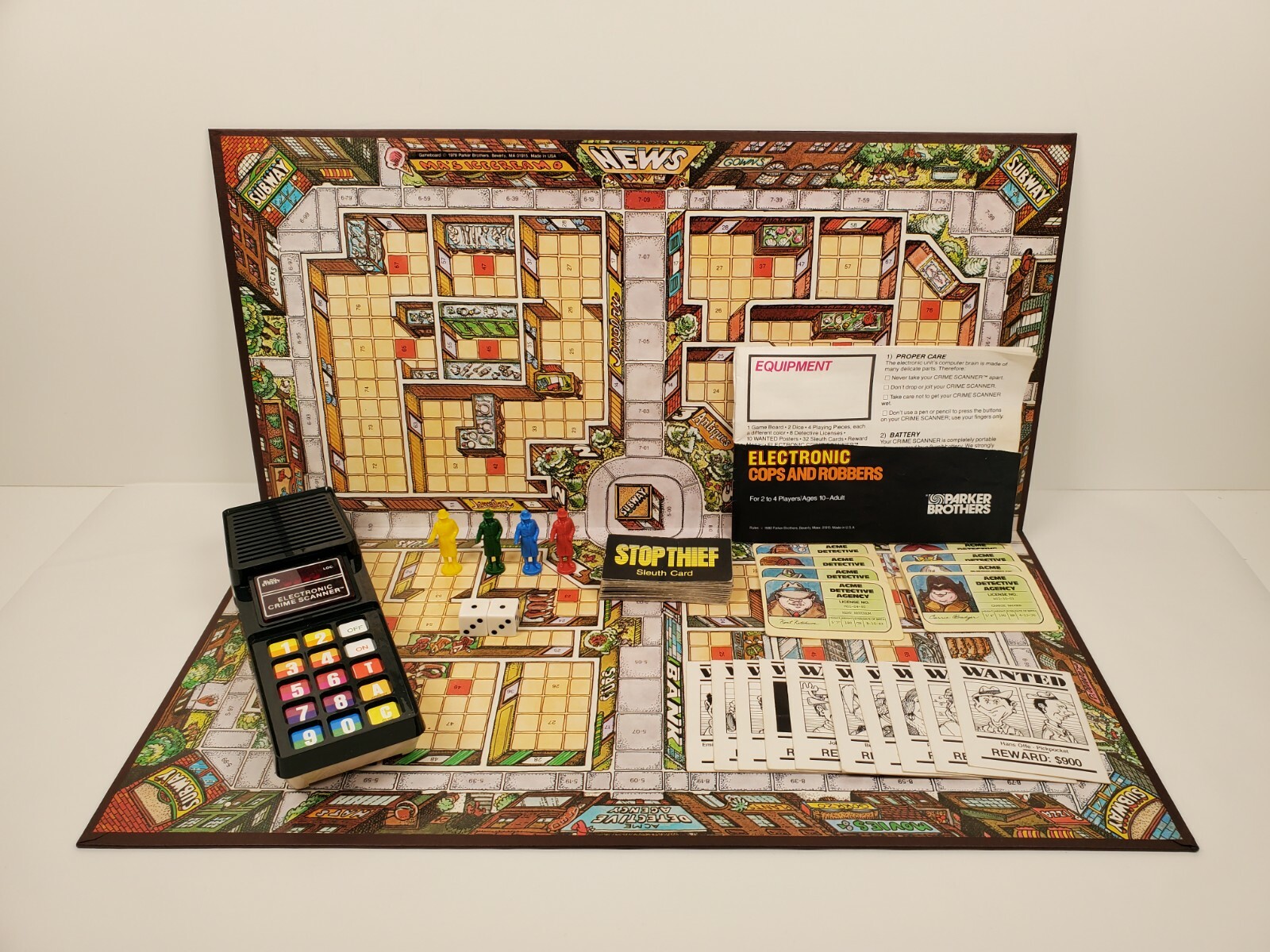 STOP THIEF Electronic Cops And Robbers Board Game 1979 Parker Brothers ...
