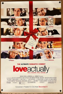 LOVE ACTUALLY MOVIE POSTER 2 Sided ORIGINAL 20th Anniversary 27x40 HUGH ...