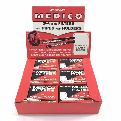 Genuine Medico Tobacco Pipe & Cigar Holder Filters BOX of 120 -NEW 2 1/ ...