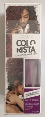 Loreal Colorista Semi-Permanent Temporary Hair Color BURGUNDY #20 Colo ...