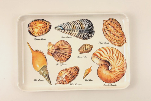 Vintage Kitsch! 10x7 Pacific Shellfish Decorative White Beveled Charger ...