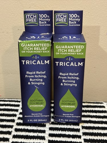 Lot Of 2 - TriCalm Soothing Itch Relief Hydrogel Rapid Relief Steroid ...