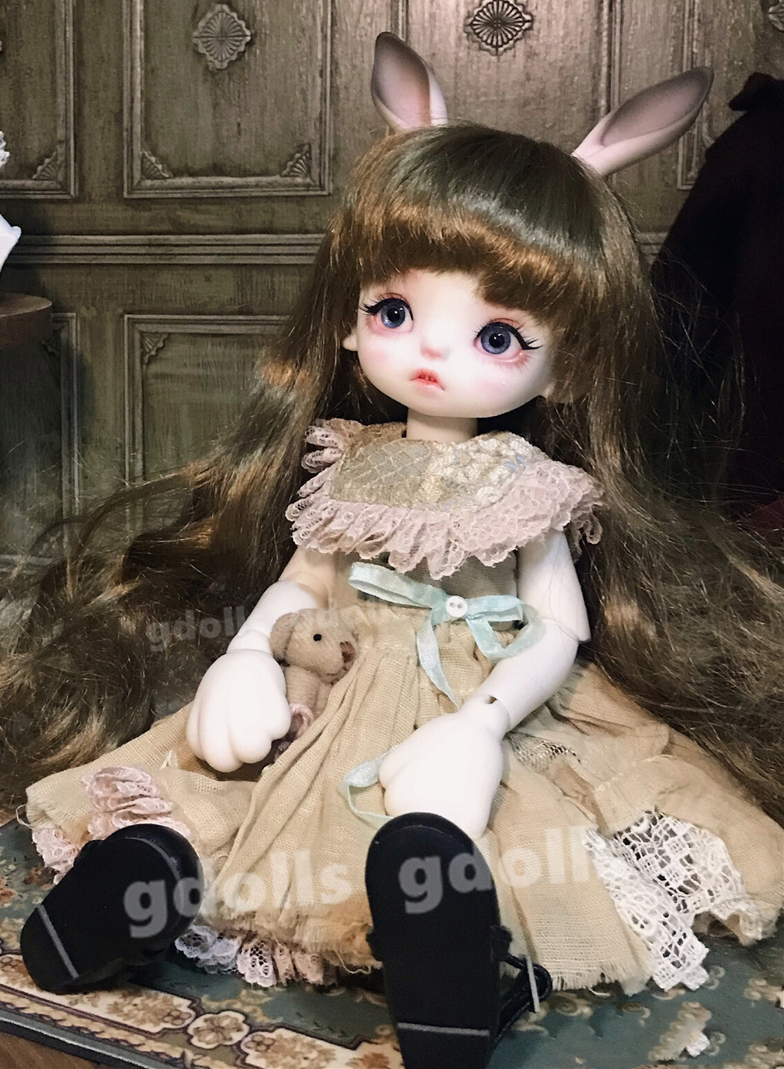Bjd 1/6 Doll Face make up eyes Resin Figures Rabbit Animal Body White ...