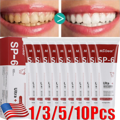 10/6PCS Probiotic SP-6 Toothpaste, Sp-6 Ultra Whitening Brightening ...