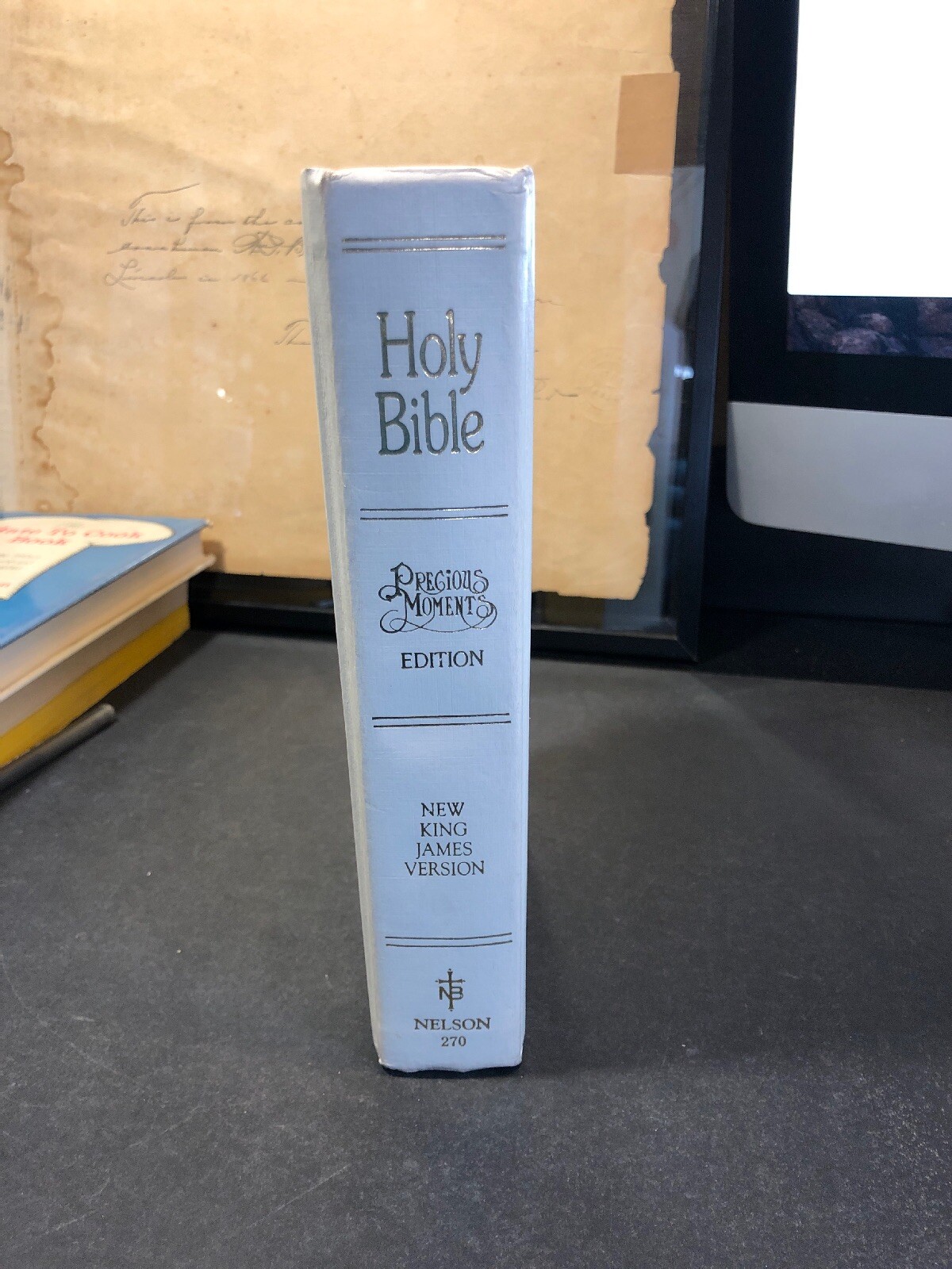 1985 Precious Moments Holy Bible White New King James Version Shepherd ...