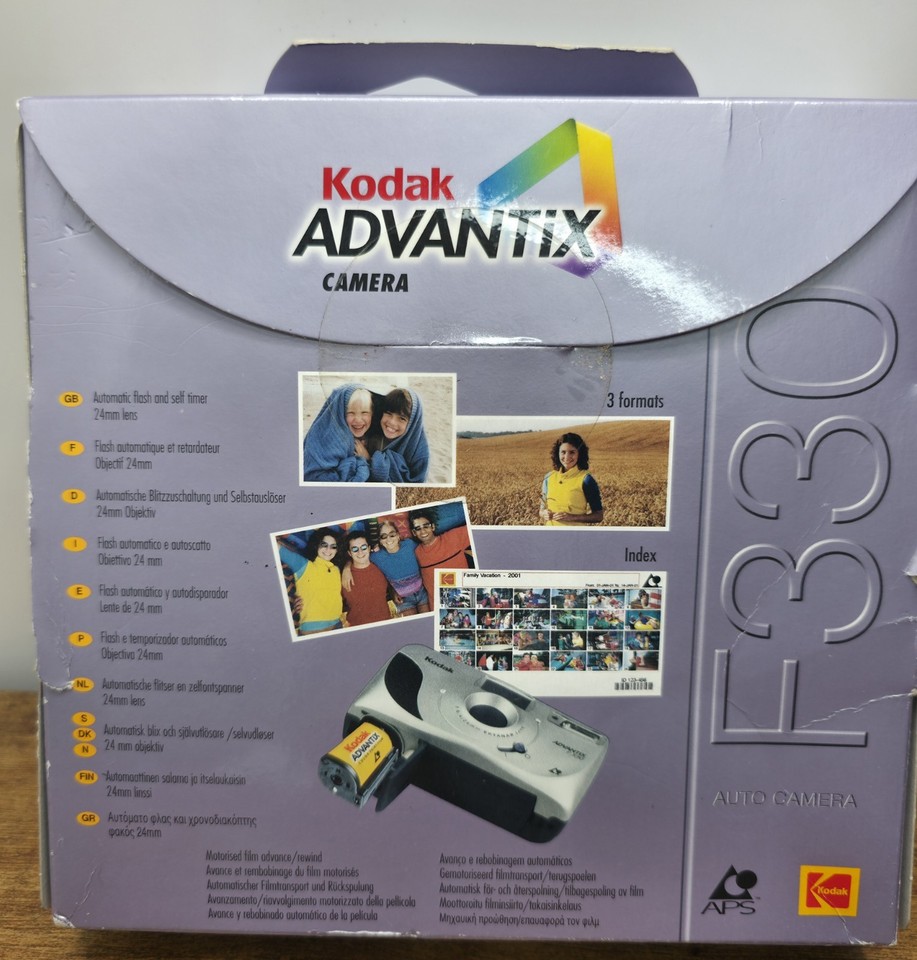 Kodak Advantix F330 Photo Kit APS Silver Film Camera With Soft Case ...