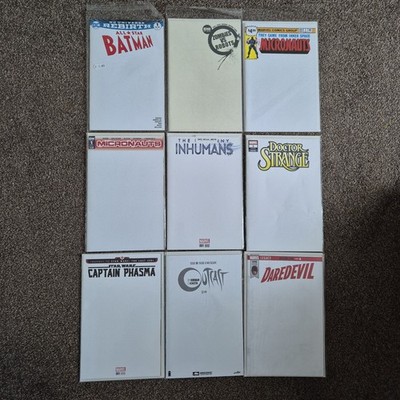 Blank Variant Sketch Comic Marvel Dc Image Idw 9 Comic Bundle | eBay