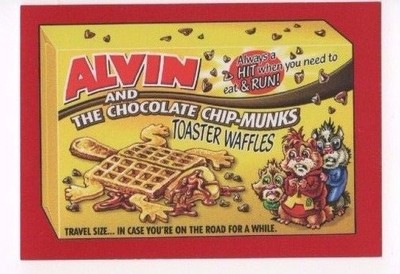 2017 Wacky Packages 50th Anniversary red parallel Alvin Chip-Munks 02/ ...