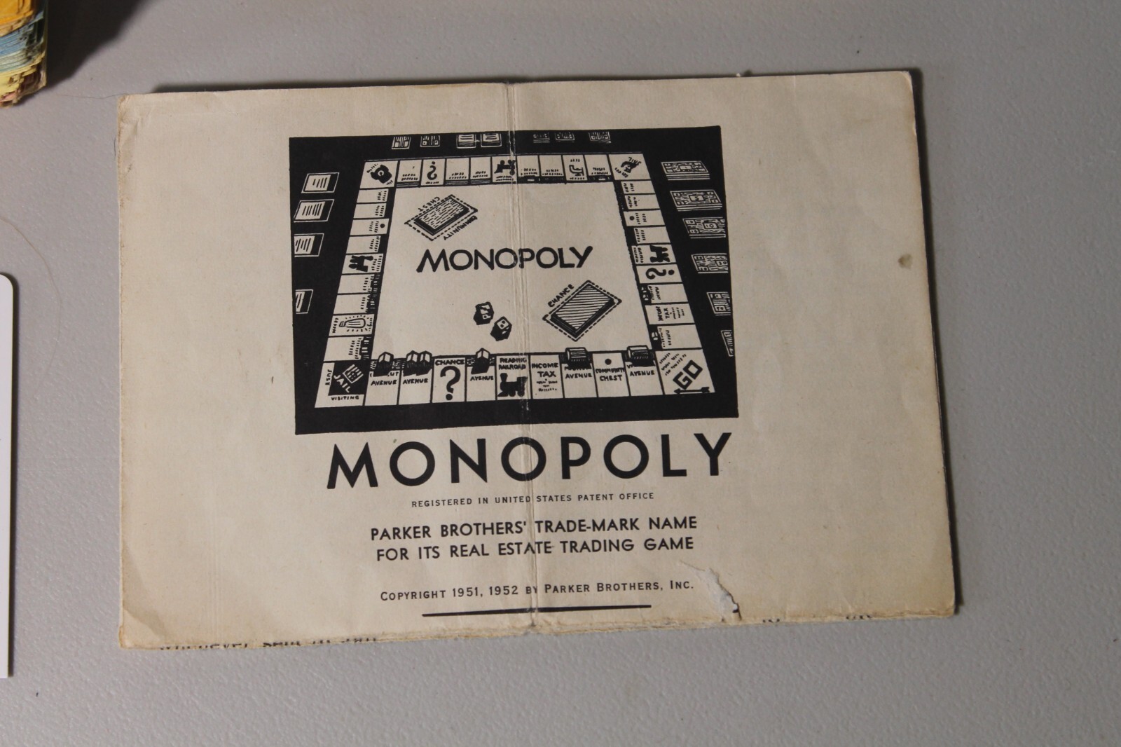 Vintage 1952 Monopoly Popular Edition Red Box w/ Game Cards & Pieces NO ...