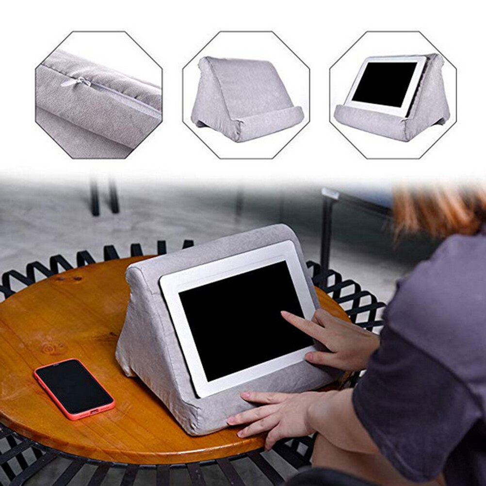 Tablet Stand Cushion Holder Triangle Soft Pillow Portable Multi Purpose ...