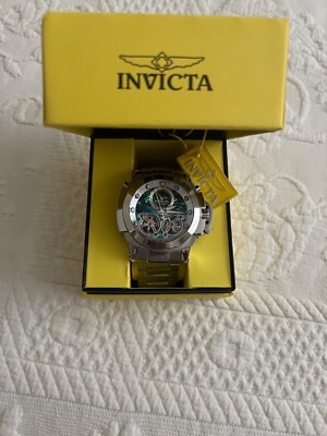 Invicta 48mm Reserve Man Of War Double Open Heart Automatic Watch ...
