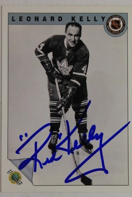 Leonard Red Kelly Maple Leafs Autograph Signed 1991 Ultimate Original 6 ...