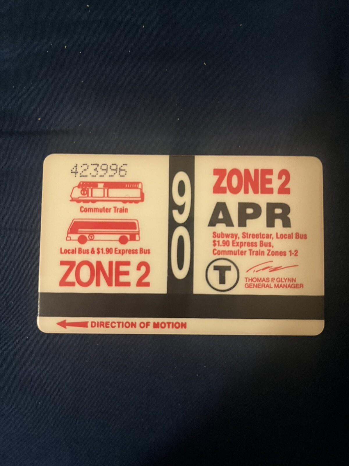 MBTA - 1990 Commuter Rail Zone 2 Monthly Pass | eBay