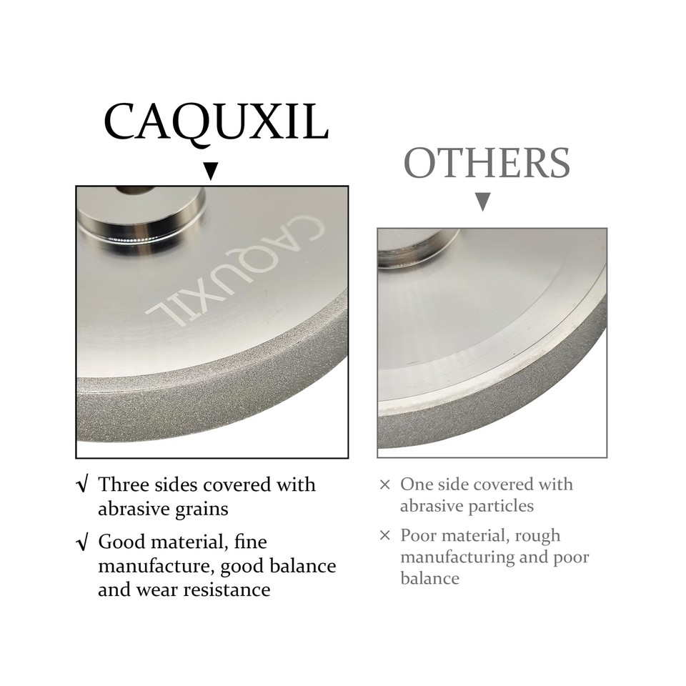 CAQUXIL CBN Grinding Wheel 8 inch, 1" Wide, 5/8" Arbor, Sharpening High ...