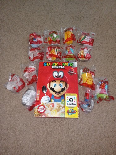 2017 McDonalds Nintendo Super Mario Happy Meal Toys Full Set Box Cereal ...