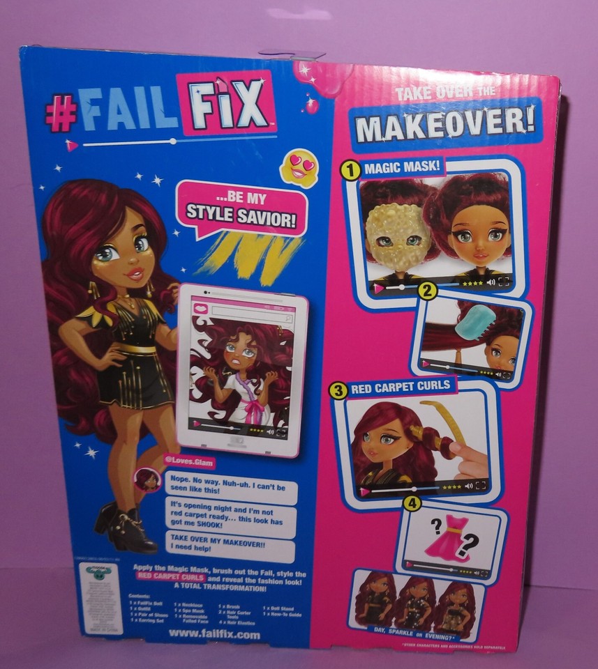 Failfix Fail Fix Makeover Loves Glam Fashion Doll NIB Moose Toys | eBay