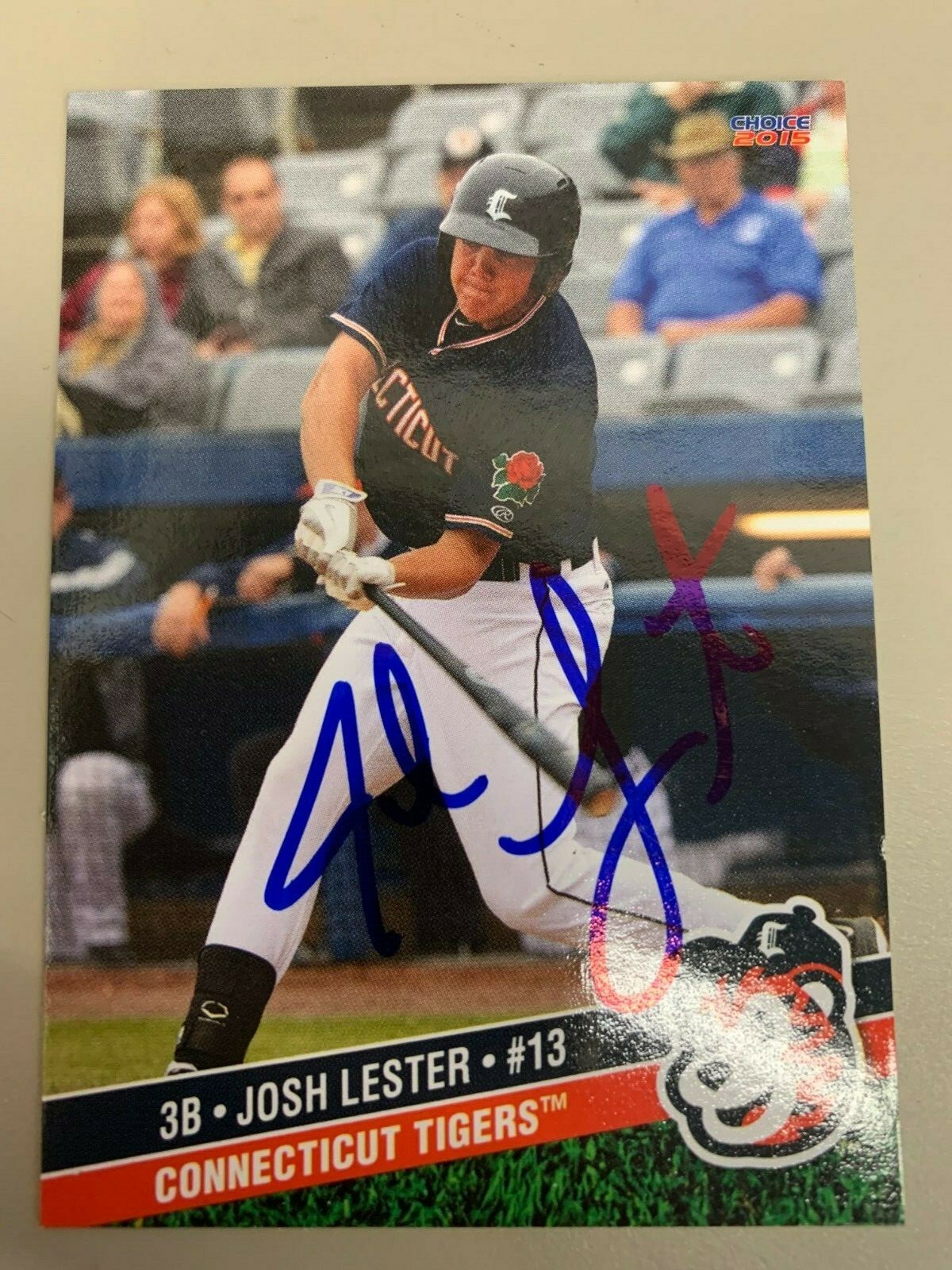 Josh Lester Signed 2015 Connecticut Tigers Team Card IP Auto | eBay