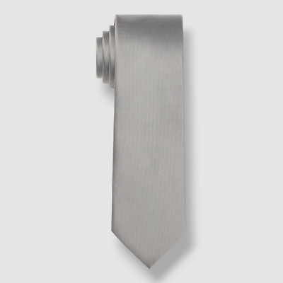 Calvin Klein Men's Gray Unison Skinny Solid Neck Tie Size 54X2.5 | eBay