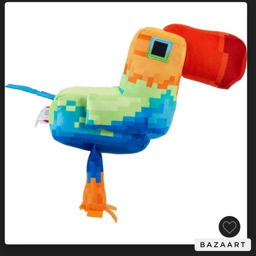 Minecraft Legends Big Beak Pinata Tropical Parrot Plush 10-inch PIush ...