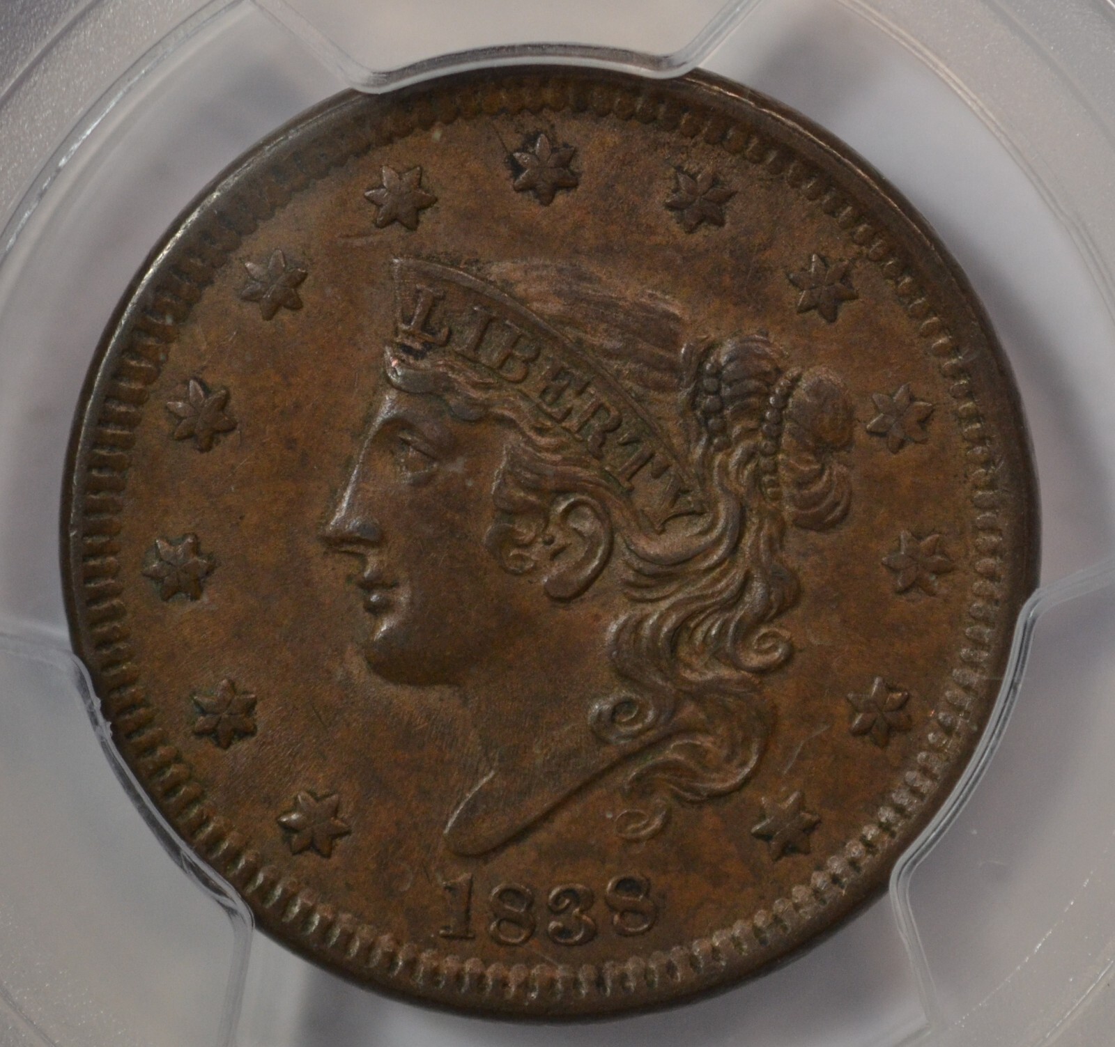 1838 Coronet Head large cent, PCGS MS62 BN | eBay