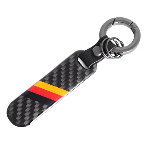 1PC Carbon Fiber German Logo Key Chain Germany Flag Car Key Ring ...