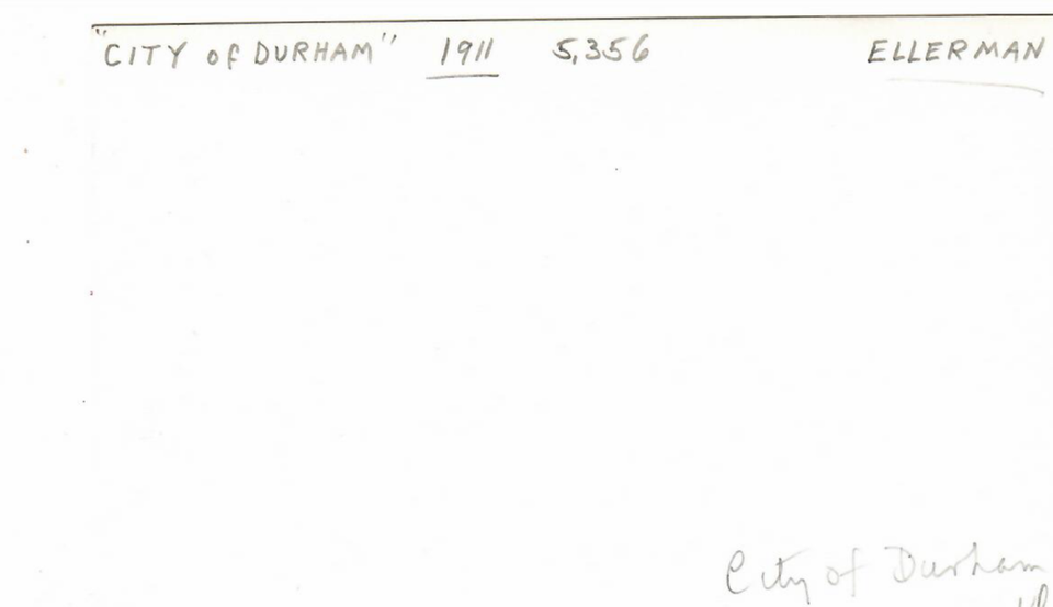 CITY OF DURHAM (1911) -- Ellerman Lines | eBay