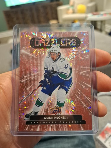 2022-23 Upper Deck Dazzlers Pink Quinn Hughes Vancouver Canucks #DZ-43 ...