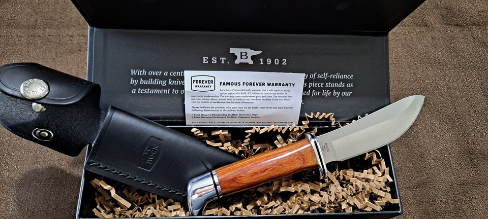 Buck 103 PRO BOS D2 Skinner Knife Cocobolo Heritage Collection Made In ...