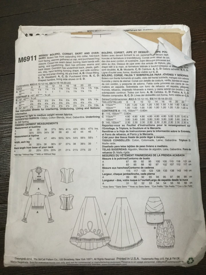 Simplicity 2207 Steampunk Victorian Costume Arkivestry Jacket Skirt ...