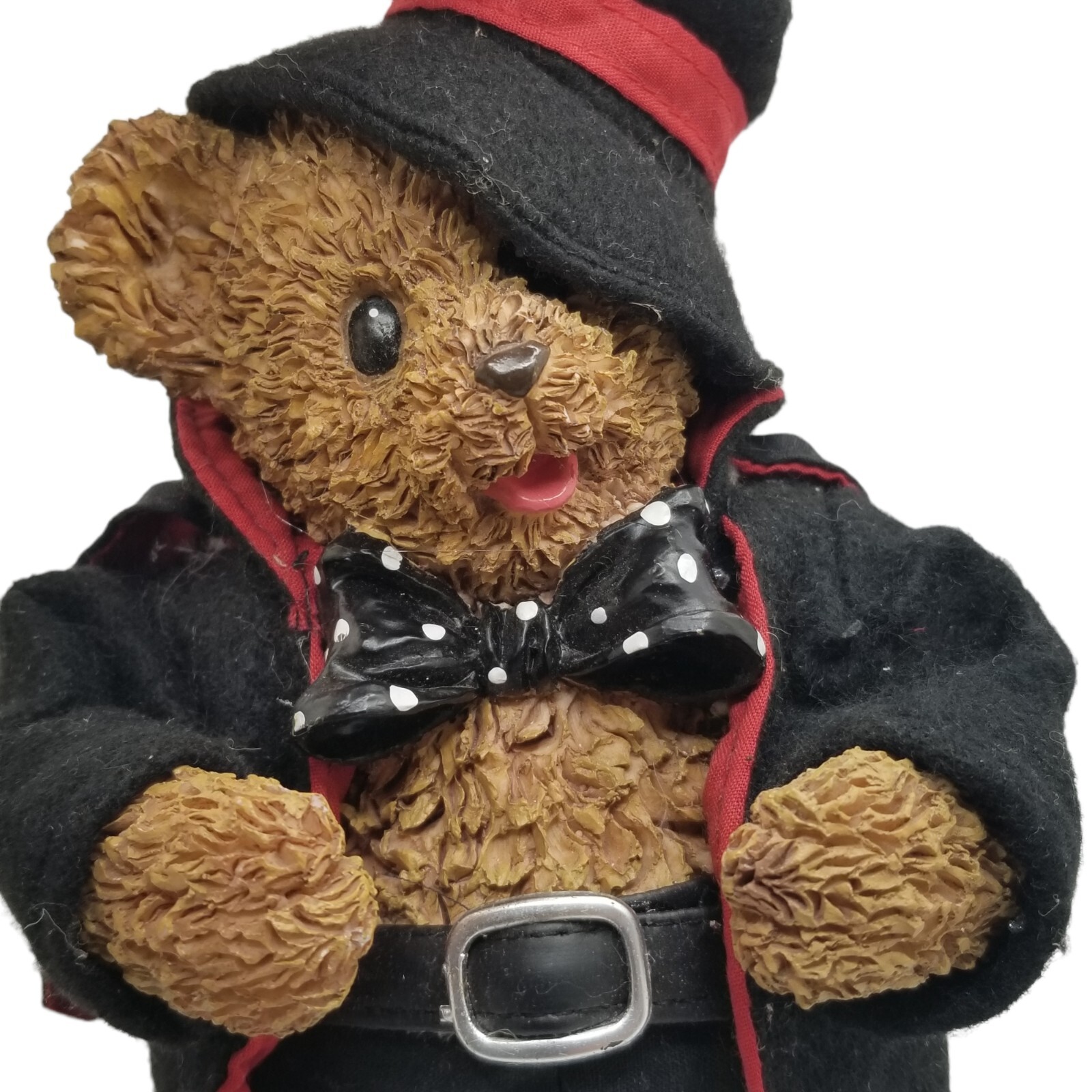 Halloween Bear Figurine Resin Teddy Figure Costume Hat Black Cape Cloak ...