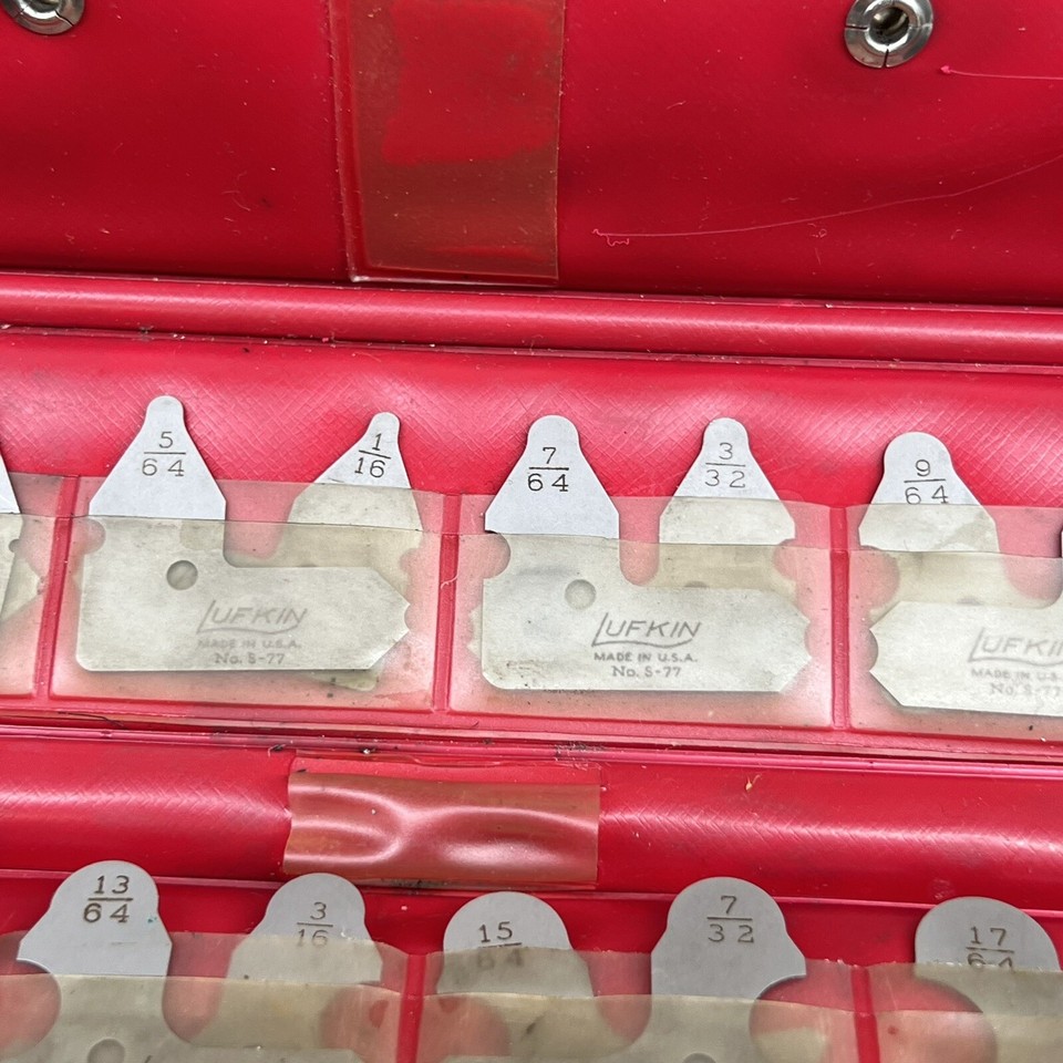 Vintage Lufkin S-77A Radius Gage Set Machinist Tools In Pouch | eBay