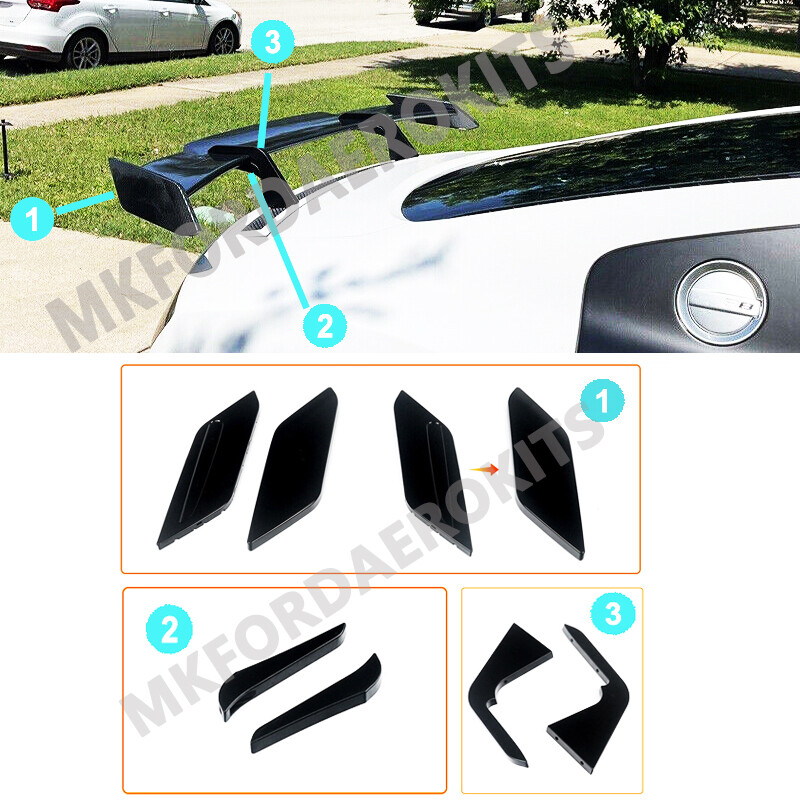 CARBON FLASH REAR BLADE SPOILER HIGHKICK BIG WING For Audi R8 V8 V10 ...