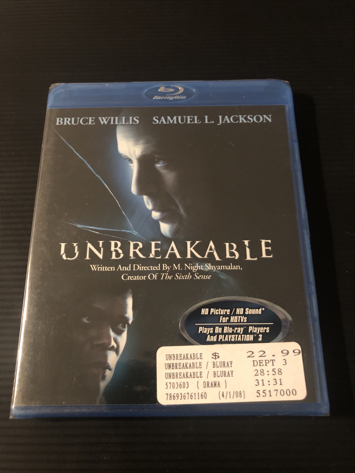 Unbreakable -Blu-ray -Disc -2008 - Bruce Willis - Sam Jackson | eBay
