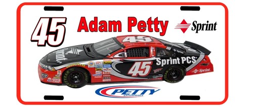 Vintage looking Adam Petty - License Plate 1990S | eBay