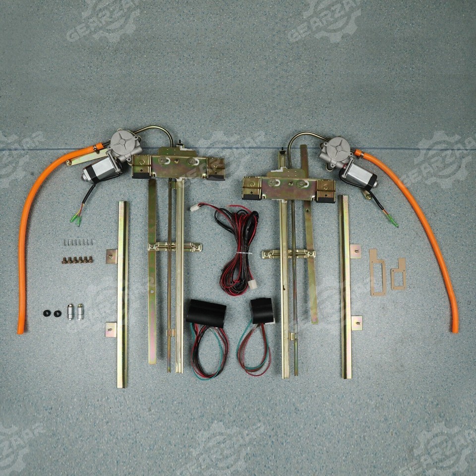 Vintage Car Street Hot Rat Rod Flat Glass Power Window Kit U Wire It 2 ...