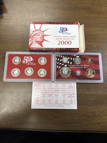 2000 Silver Proof Set 10 Coins, 2 Lenses and COA in Original Package..NO Reserve | eBay