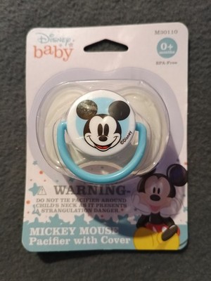Disney Baby Mickey Mouse Pacifier with Cover 0+ Months BPA-Free Blue ...