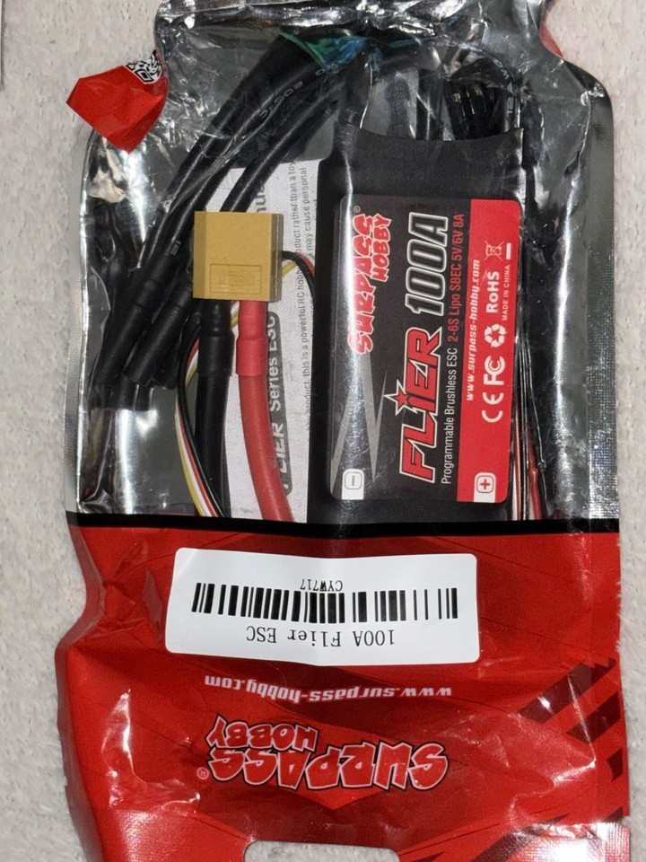 2 SURPASS HOBBY 4260 Brushless Motor 100A FLIER ESC Master 7 Airscrew ...