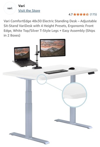 Vari Standing Desk 48x30 Replacement Top In White | eBay