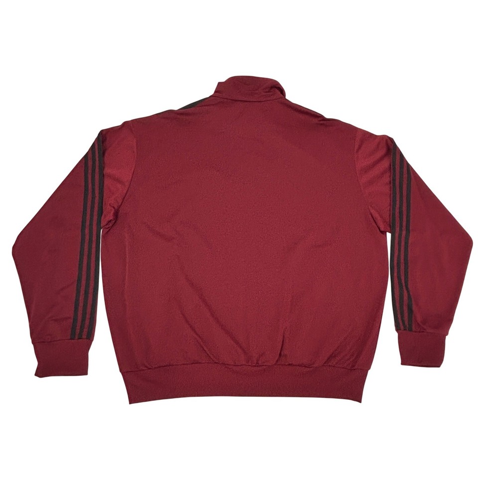 Adidas Originals Track Jacket Men's 3XL Burgundy Trefoil Logo Full Zip ...