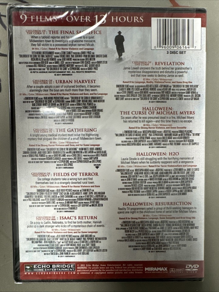 New 9-Film Children of the Corn/Halloween Collection 3-Disc DVD Set ...
