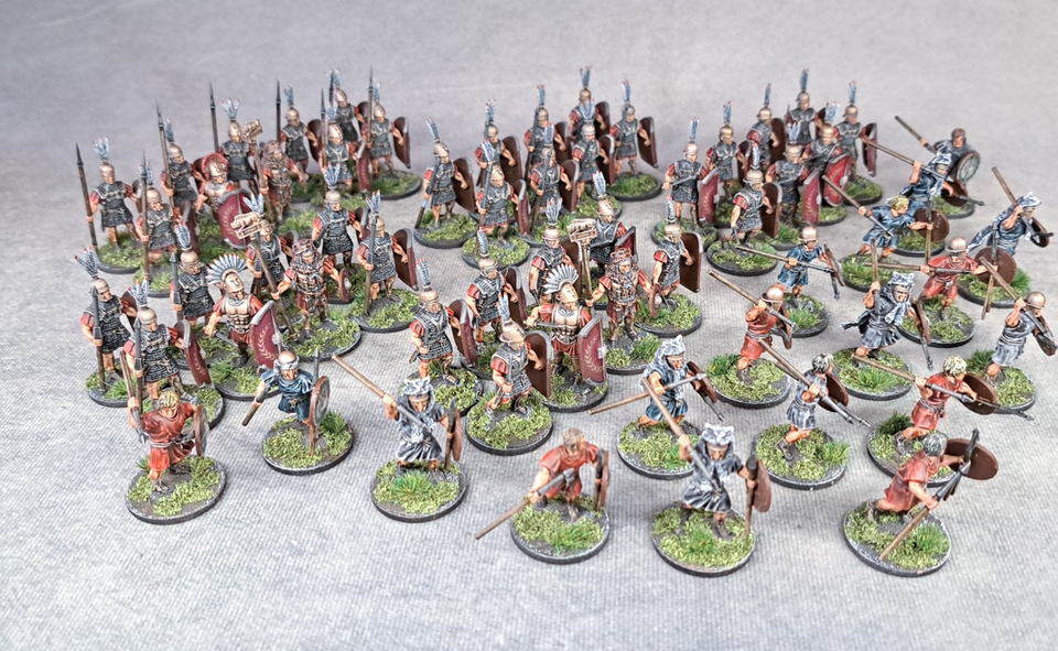 Painted Republican Roman Army #1 - 60 Historical Miniatures - 28mm | eBay