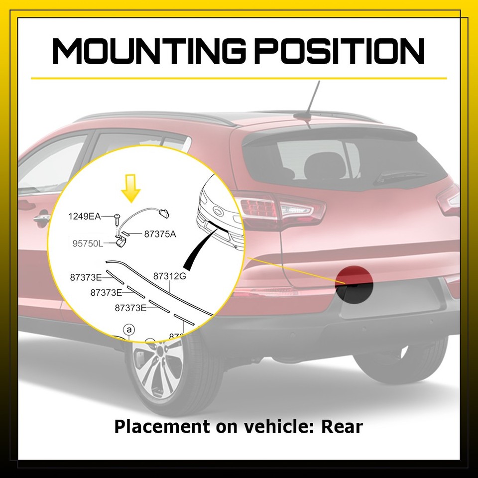 Rear Backup Reverse Camera View Camera Plastic Rear View Camera 95750 ...
