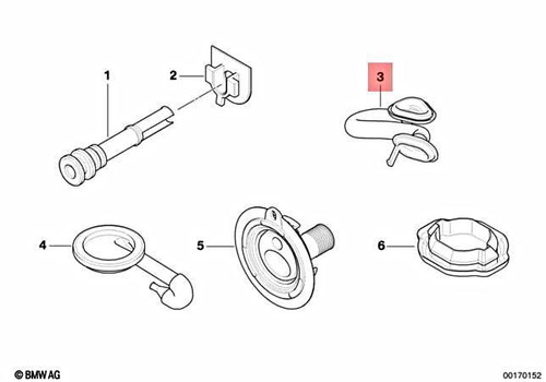 Genuine BMW M3 CRT E90 316d 316i Rubber Grommet Trunk Lid Right ...
