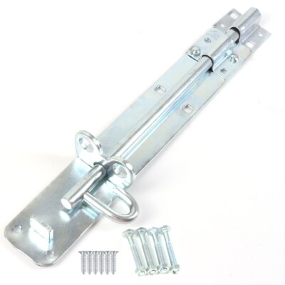 10" EXTRA LONG PADBOLT Sliding Padlock Bolt 250mm Weatherproof Shed ...