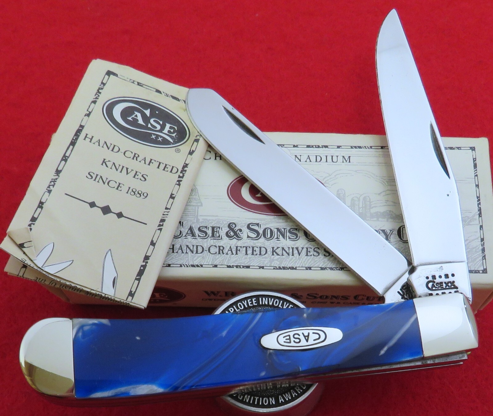 Case XX Trapper Knife 2000 MICHAEL PRATER BLUE LAGOON CORELON Nice 1 2 ...