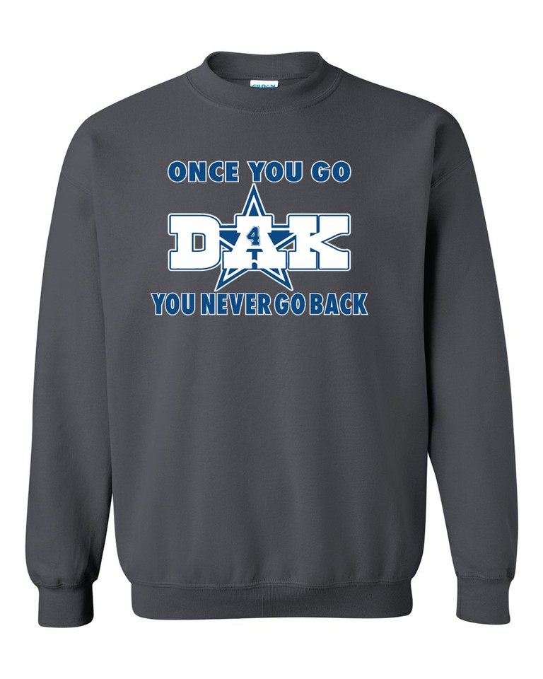 Dallas Cowboys Dak Prescott "Once You Go Dak" Hooded SWEATSHIRT HOODIE ...
