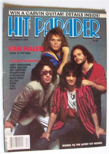 HIT PARADER Magazine 1984 Van Halen Ozzy Maiden Leppard Ratt Rush ...